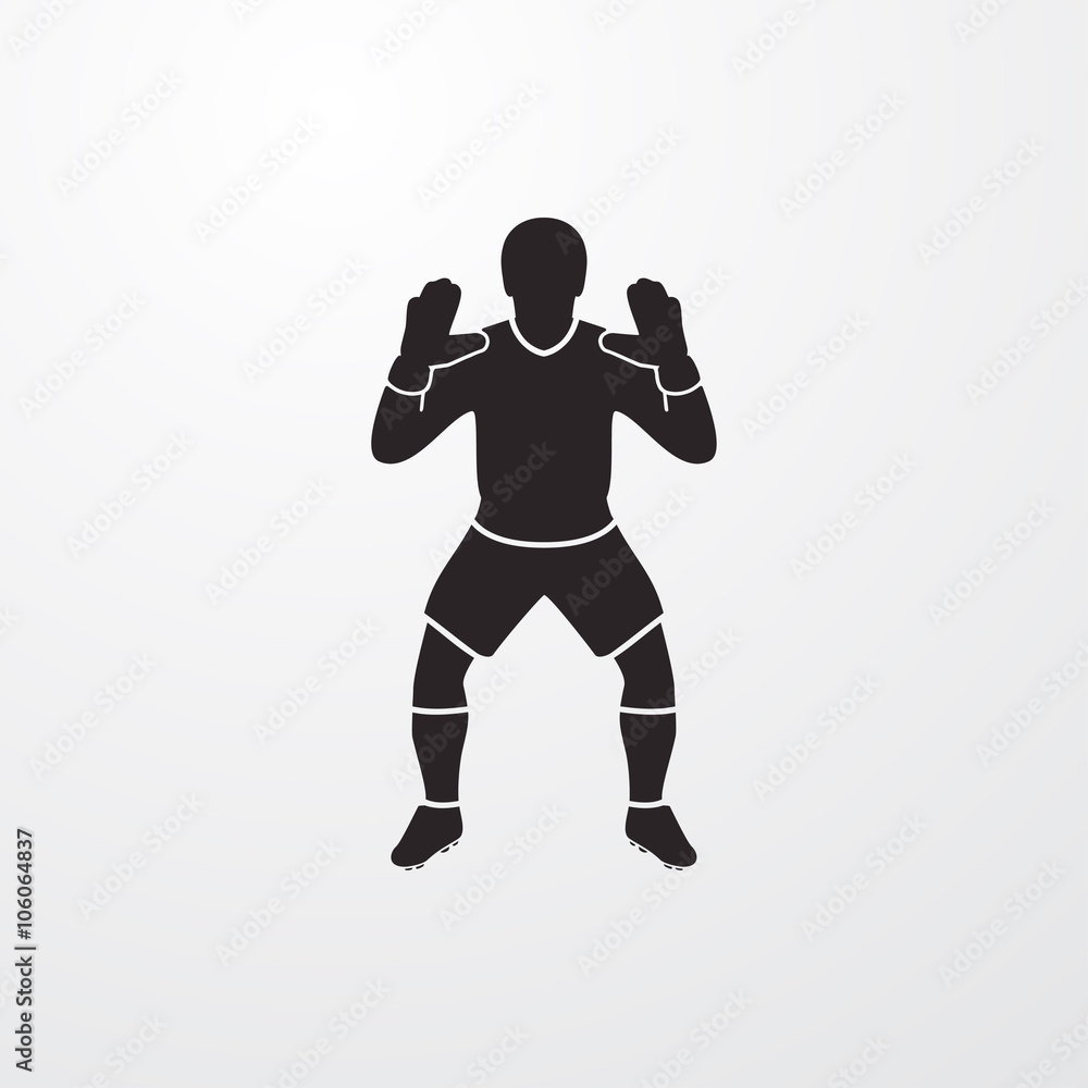 Goalkeeper icon Stock Vector | Adobe Stock