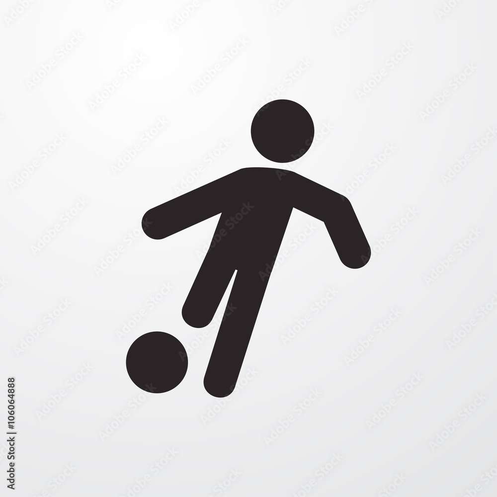 Soccer player icon Stock Vector | Adobe Stock