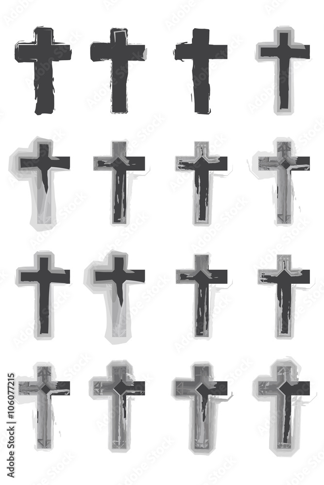 Hand drawn cross Stock Vector | Adobe Stock