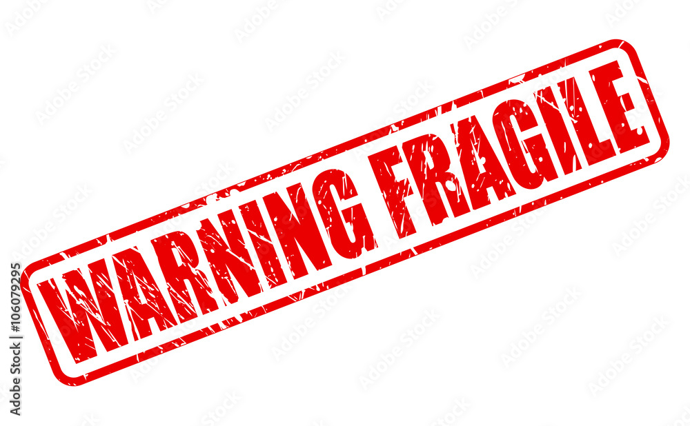 WARNING FRAGILE RED STAMP TEXT Stock Vector | Adobe Stock