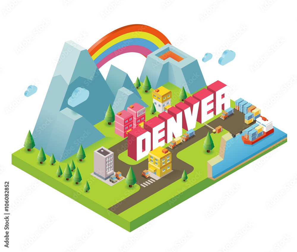 Denver is one of beautiful city to visit Stock Vector | Adobe Stock
