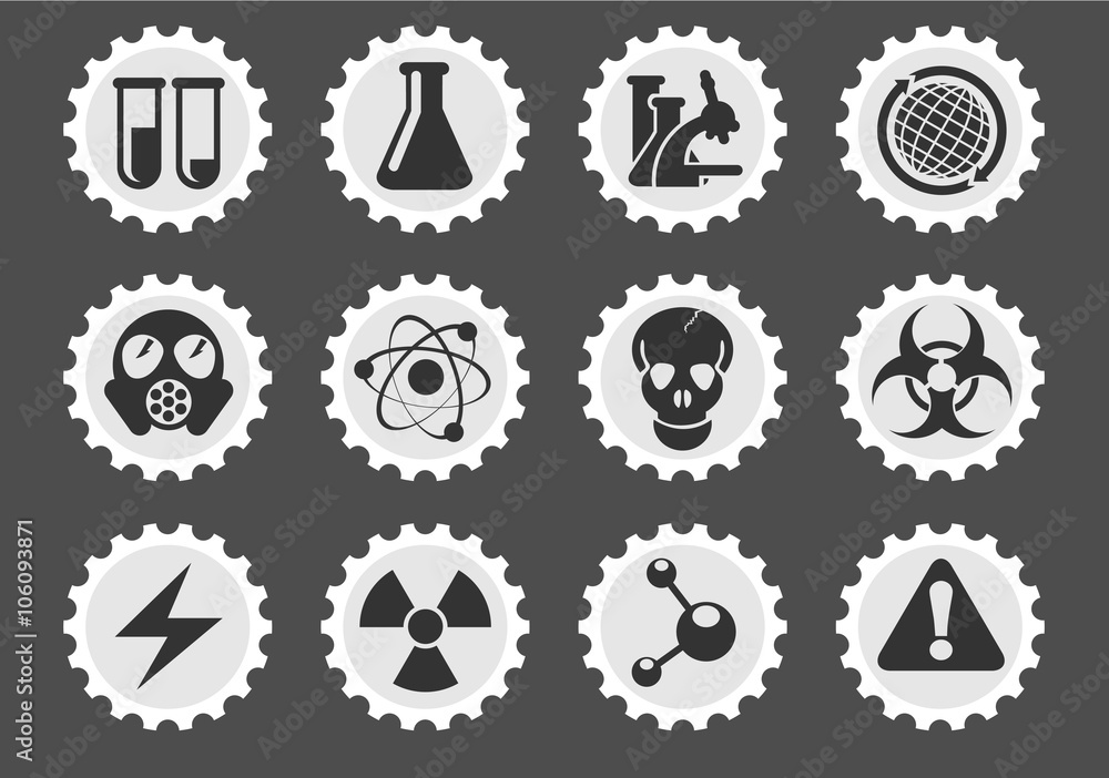 Science Symbols icon set Stock Vector | Adobe Stock