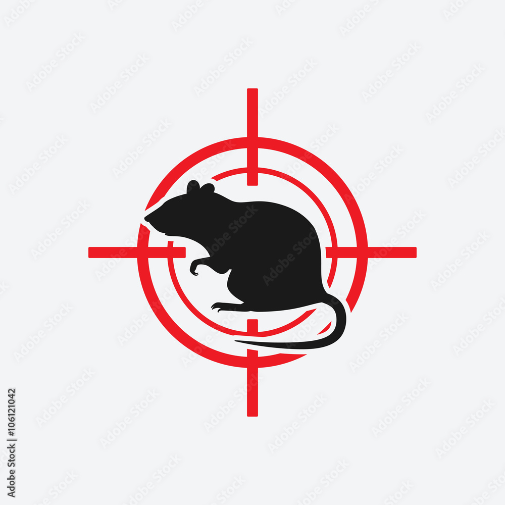 rat icon red target Stock Vector | Adobe Stock