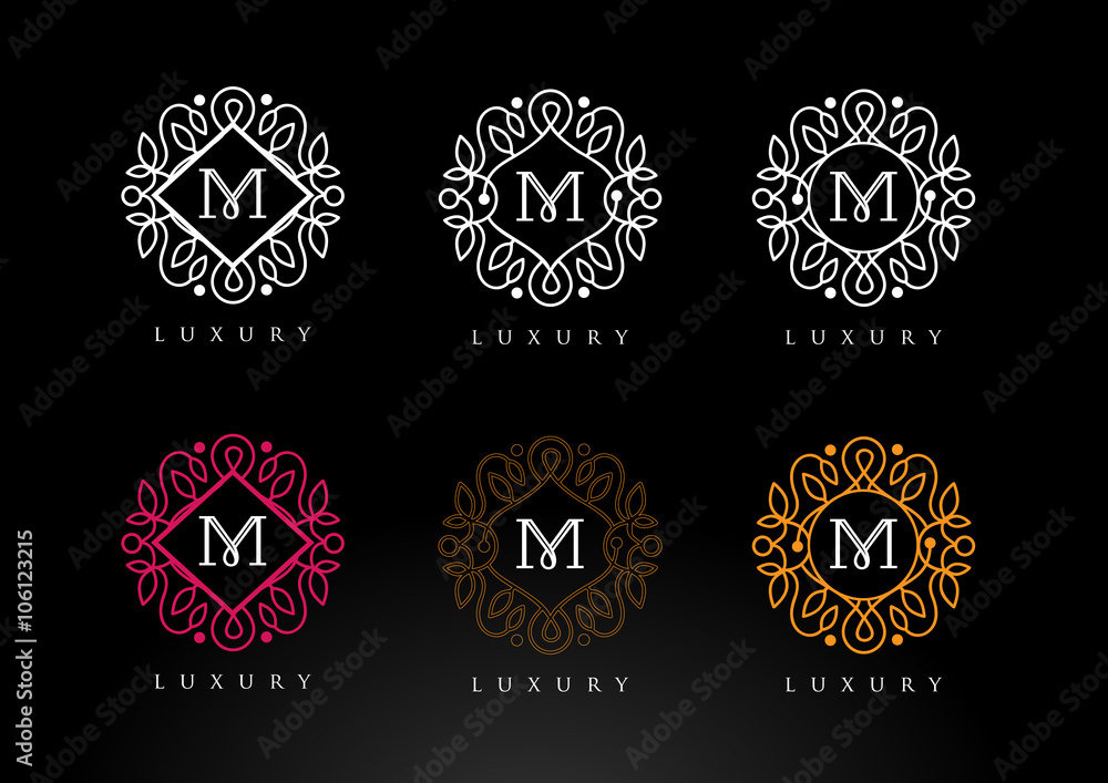 Elegant Letter Logo Simple and elegant floral design logo. Elegant ...