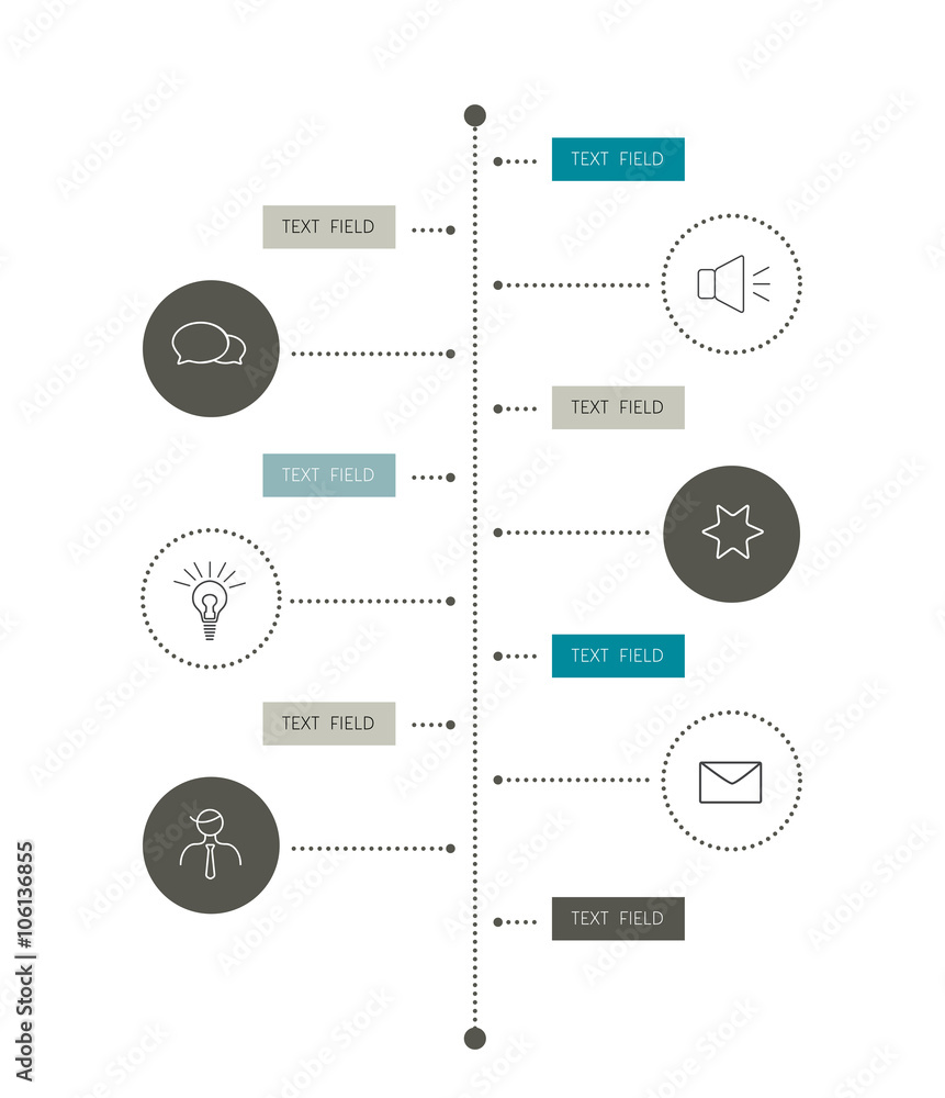 Timeline report template. Color shadow scheme, diagram. Vertical design ...