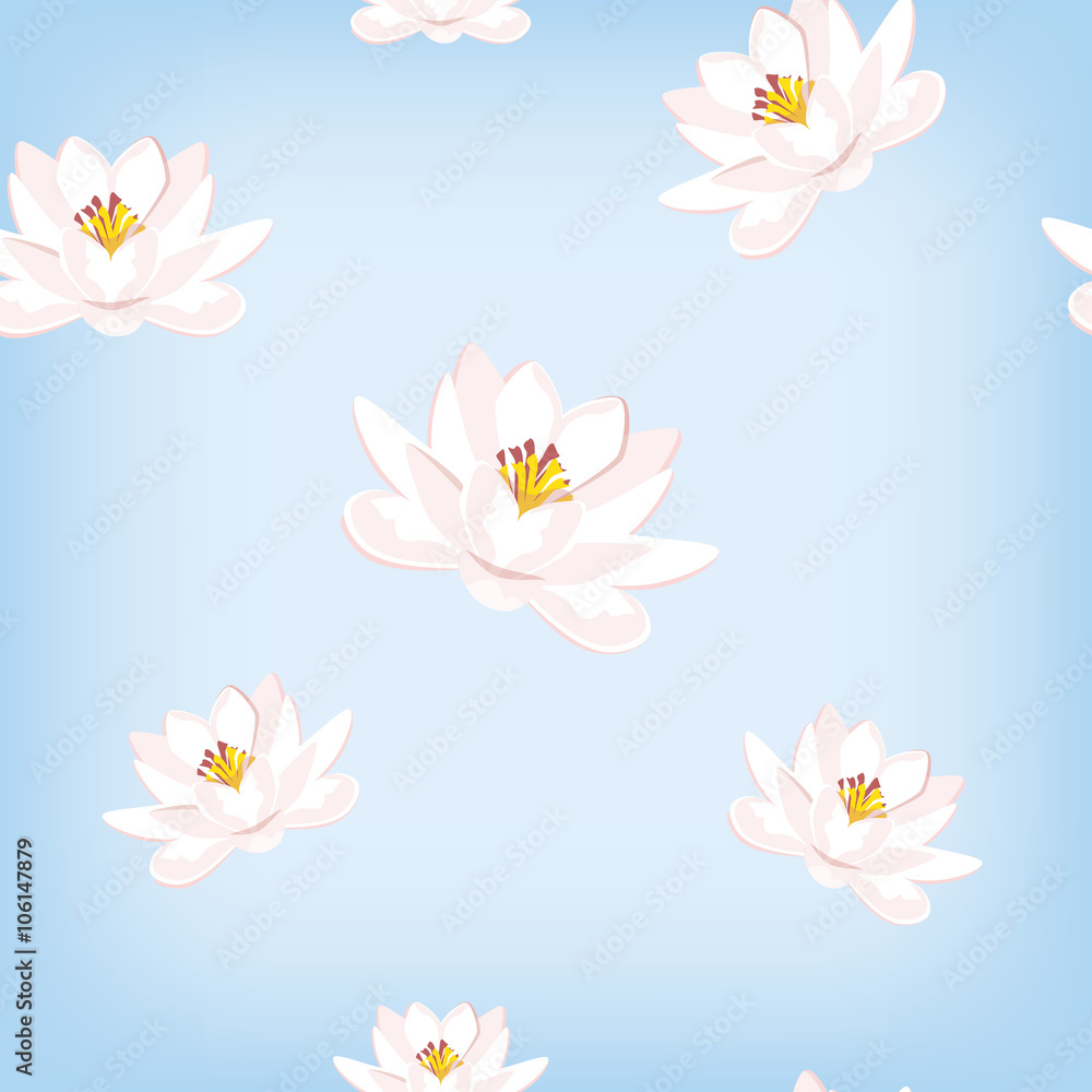 Water lily pattern Stock Vector | Adobe Stock