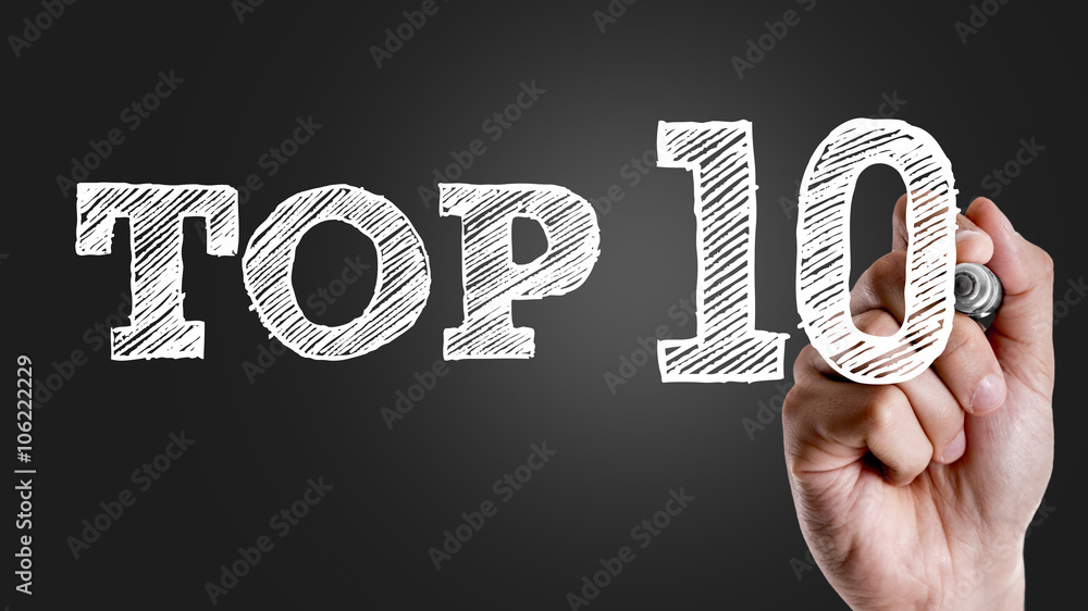 Hand writing the text: Top 10 Stock-Foto | Adobe Stock