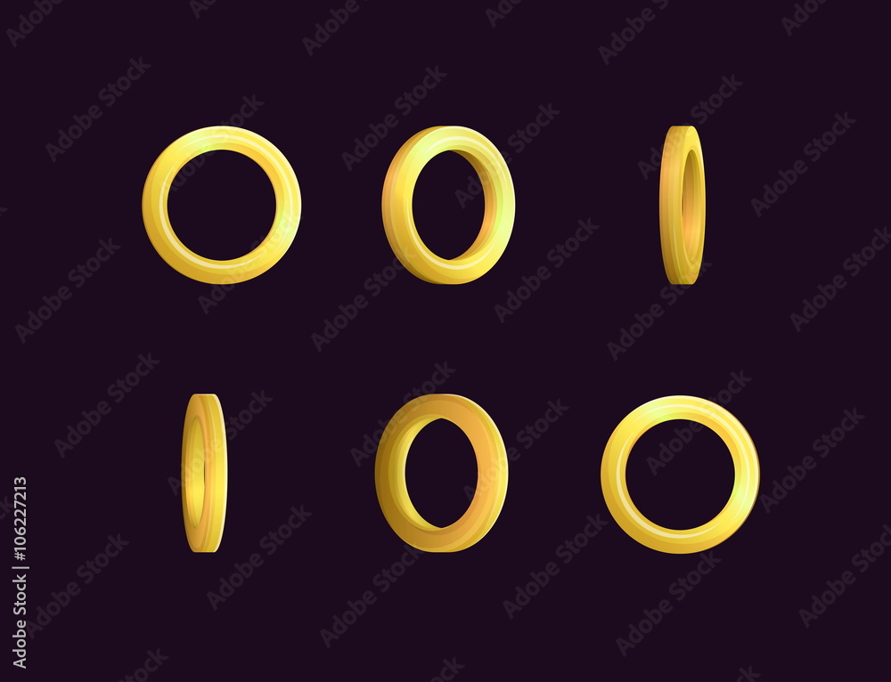 Sprite sheet effect animation of a spinning golden star sparkling and rotating. For video ...