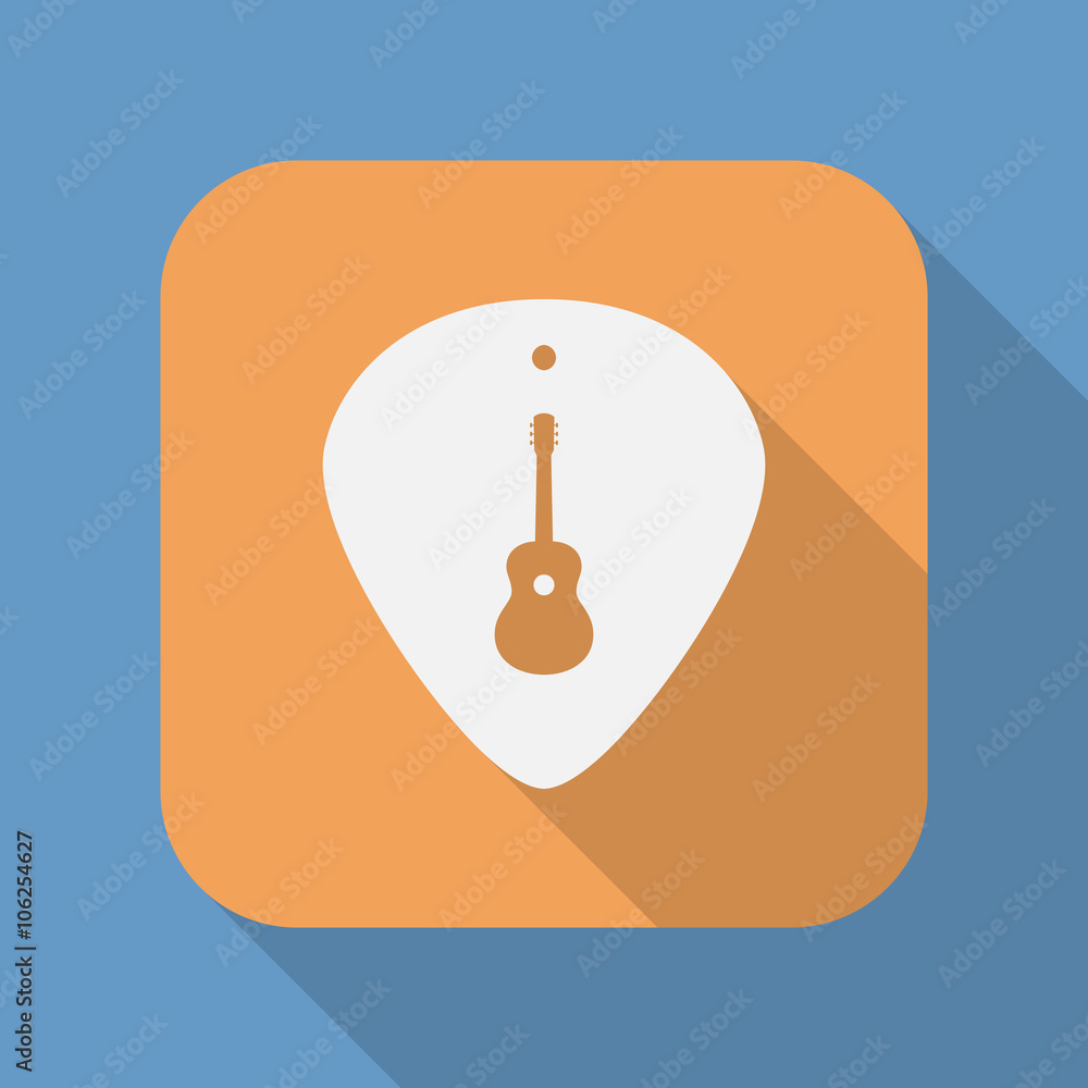 Guitar plectrum icon with the Guitar symbol, sign, logo Stock Vector ...