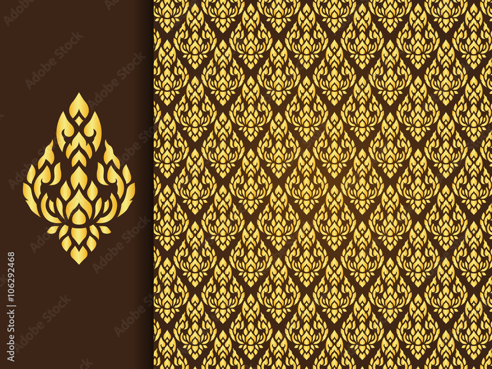 Asian traditional art Design, Thai traditional background ( Lai Thai ...
