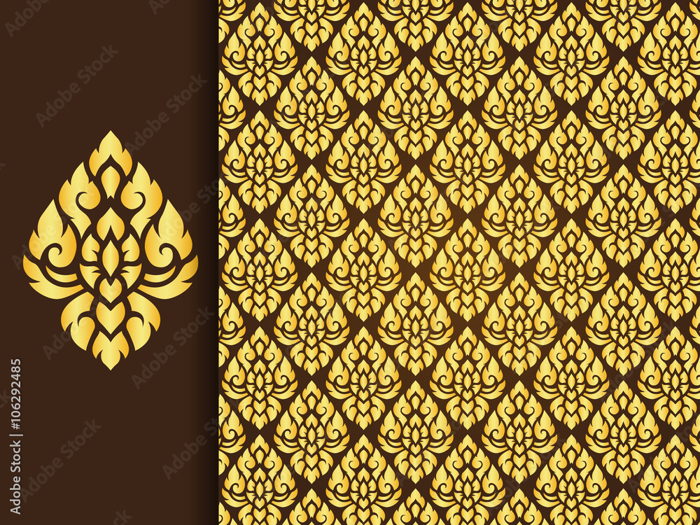 Asian traditional art Design, Thai traditional background ( Lai Thai ...