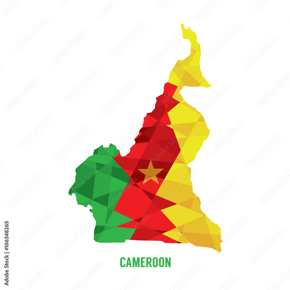 Map of Cameroon Vector Illustration. Stock Vector | Adobe Stock