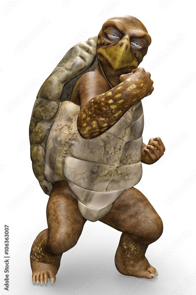 mr turtle ready to fght Stock Illustration | Adobe Stock
