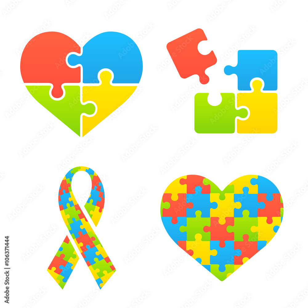 Autism awareness symbols Stock Vector | Adobe Stock