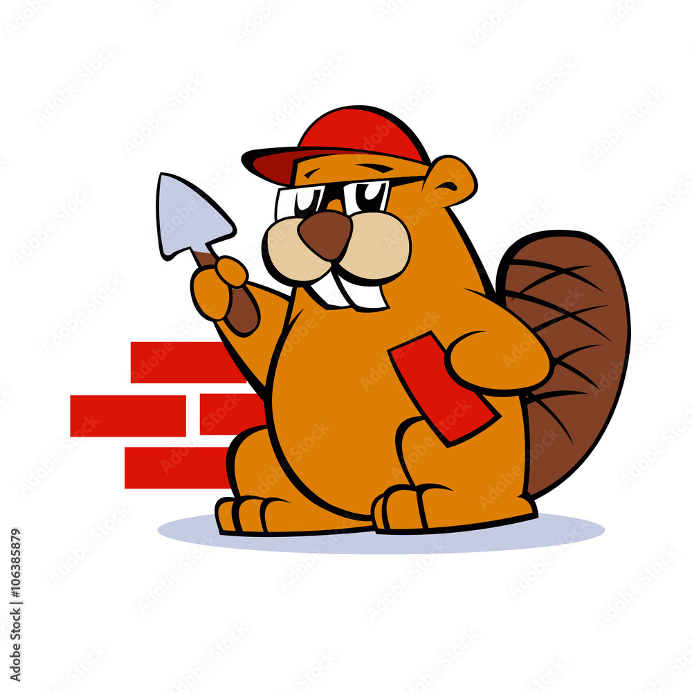 A beaver cartoon Stock Vector | Adobe Stock