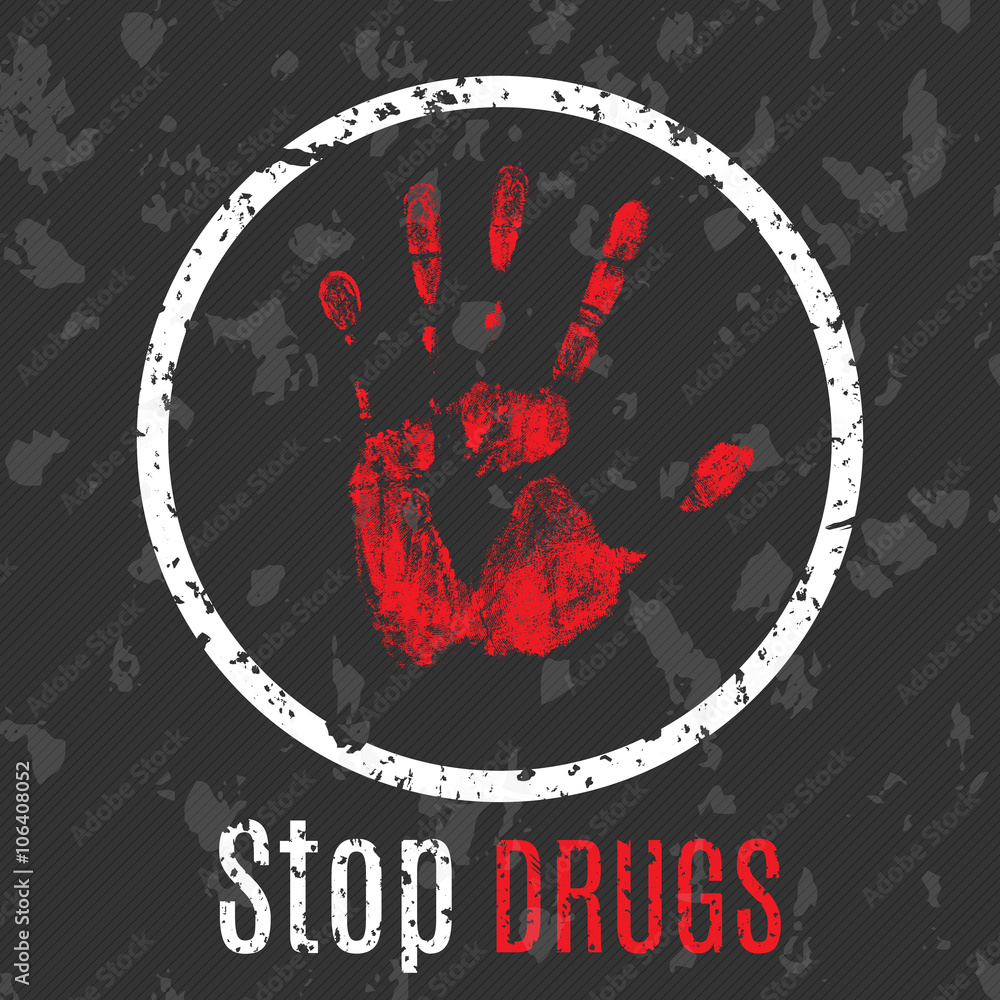 stop drugs sign Stock Vector | Adobe Stock