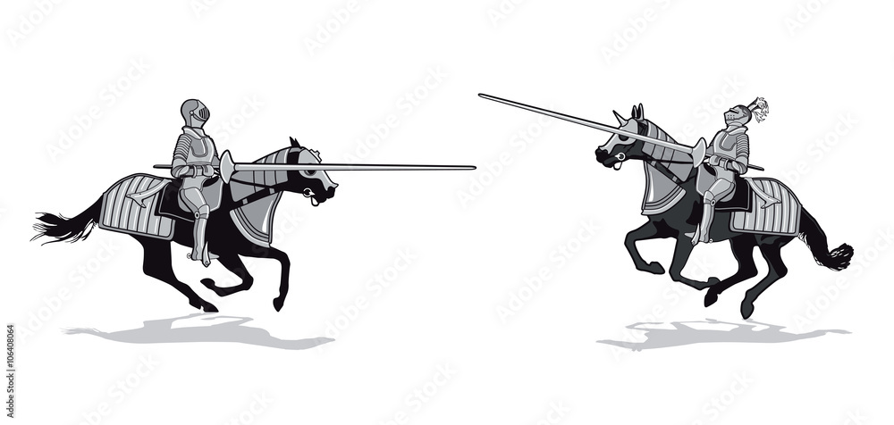 Ritterturnier Stock-Vektorgrafik | Adobe Stock