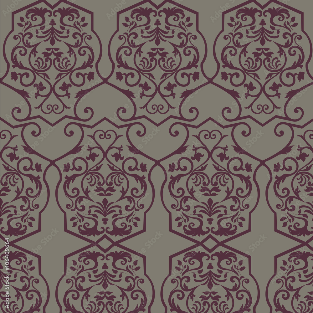 Vector Vintage Empire motif ornament pattern design. Traditional ...