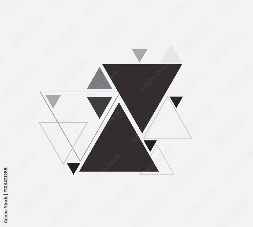 Black and white vector abstract background with triangle Stock Vector ...
