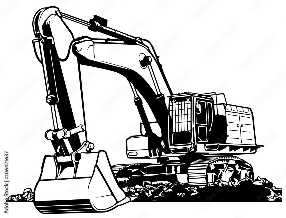 Excavator Vector