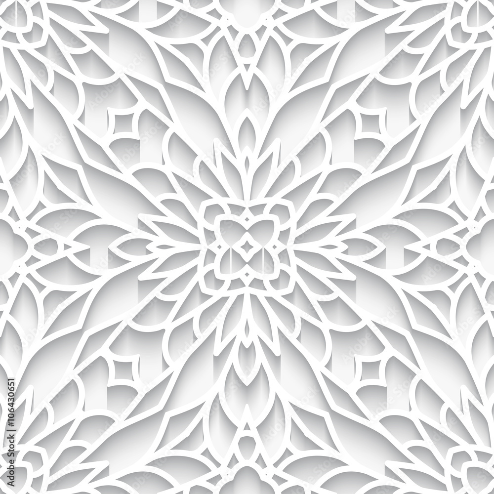 Cutout paper lace texture, seamless pattern Stock Vector | Adobe Stock