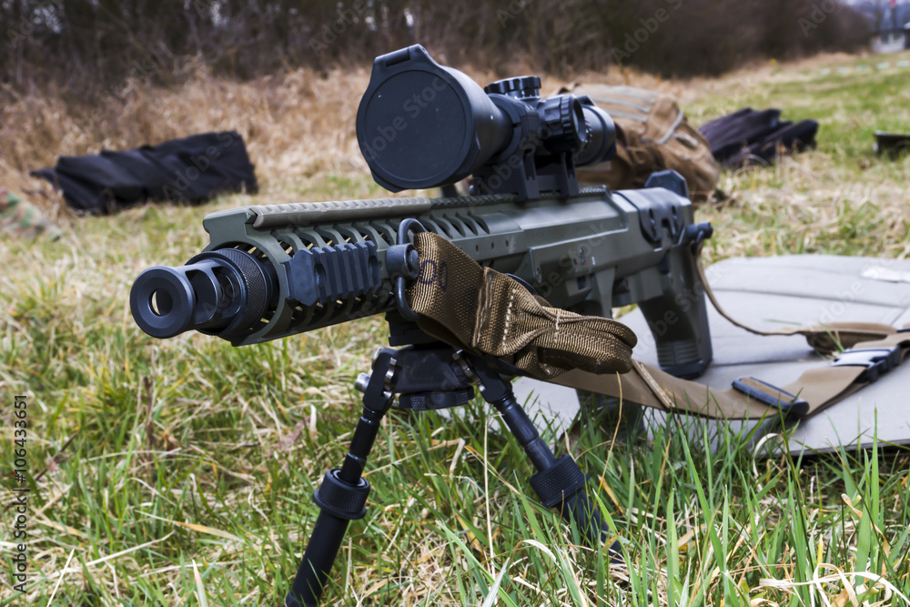 Military sniper aims at a target Stock Photo | Adobe Stock