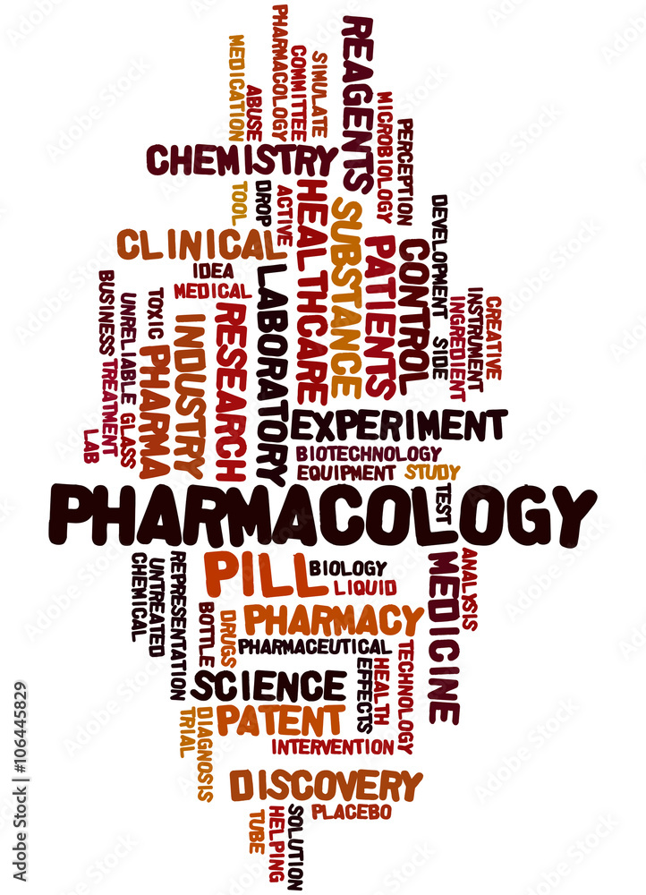 Pharmacology, word cloud concept 3 Stock Illustration | Adobe Stock