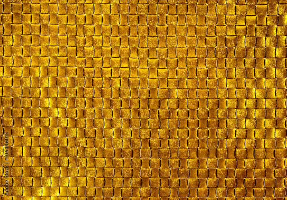 golden texture of leather braiding. golden background. Stock Photo ...