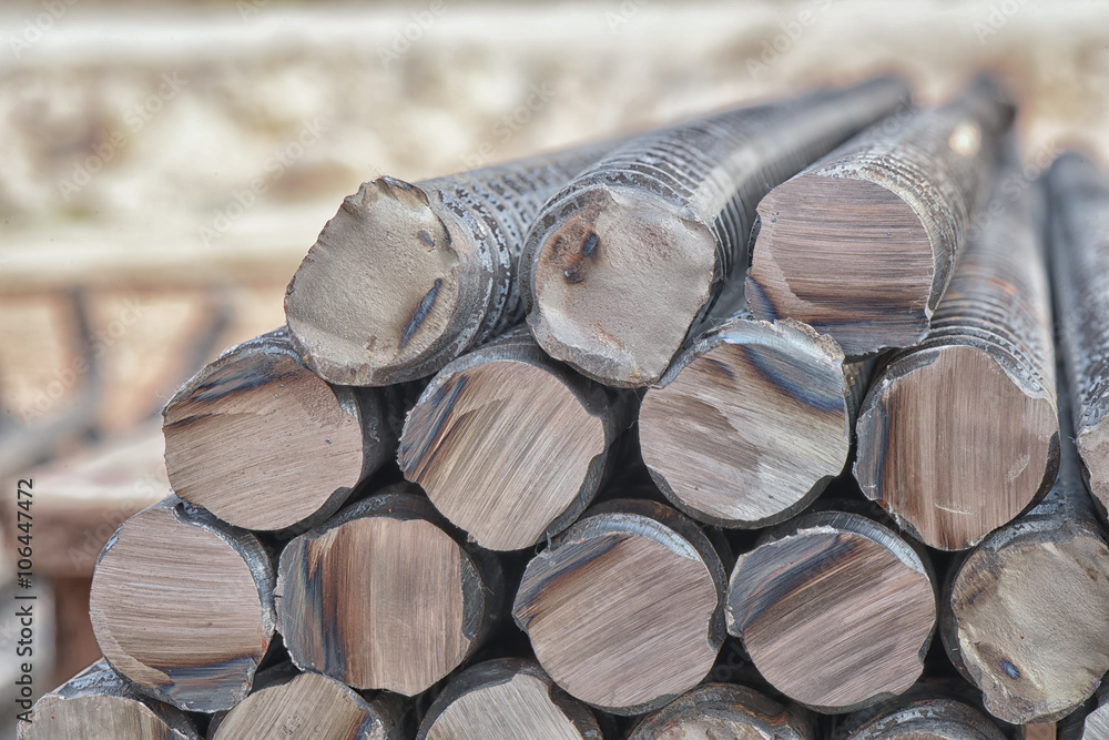 Cross section end of rebar and texture Stock Photo | Adobe Stock