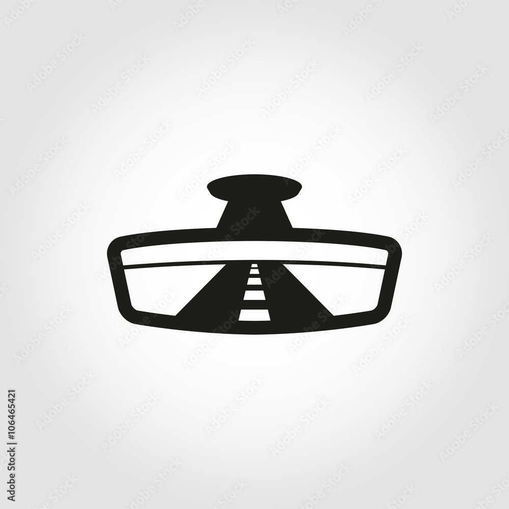 Vector black rear view icon. Rear View Icon Object, Rear View Icon ...