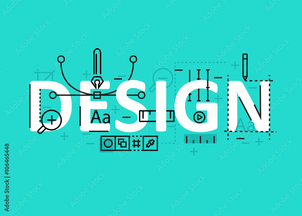 Design concept flat line design with icons and elements. Modern design ...