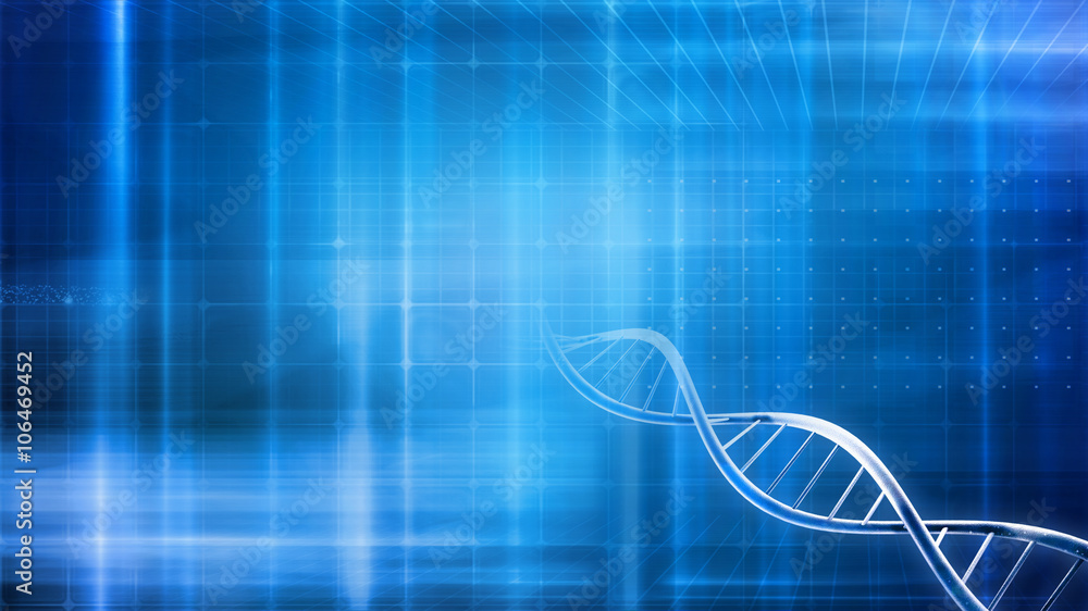 Medical background with dna and waves Stock Illustration | Adobe Stock