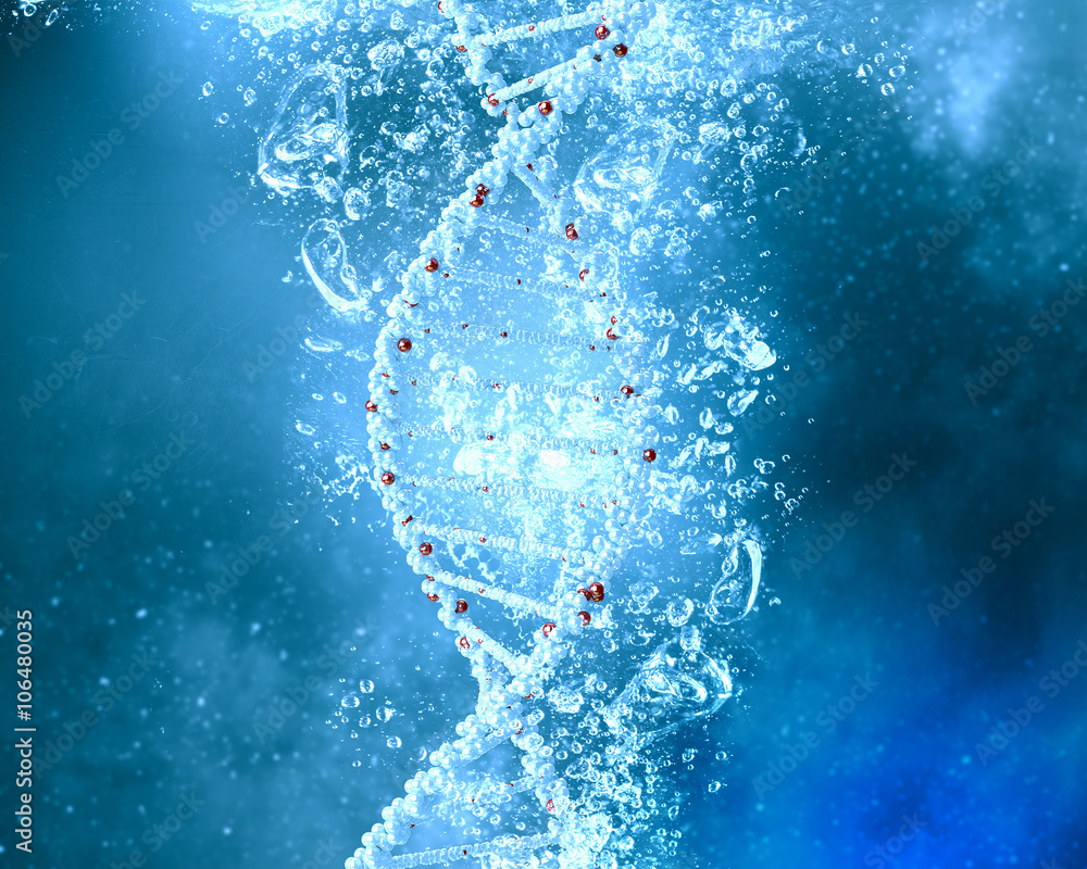 DNA molecule in water Stock Illustration | Adobe Stock