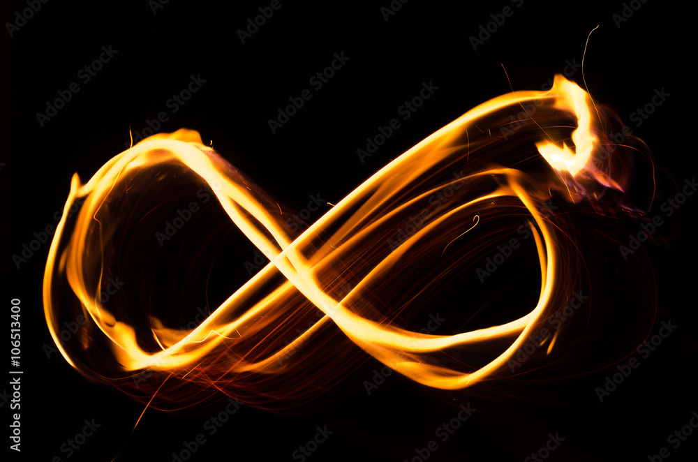 fire , infinity sign Stock Photo | Adobe Stock