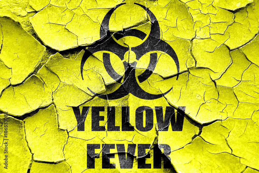 Grunge cracked yellow fever concept background Stock-Illustration ...