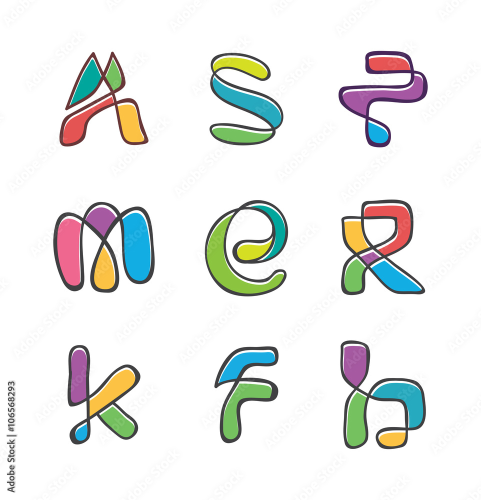 Hand Drawing Letter Design Stock Vector | Adobe Stock