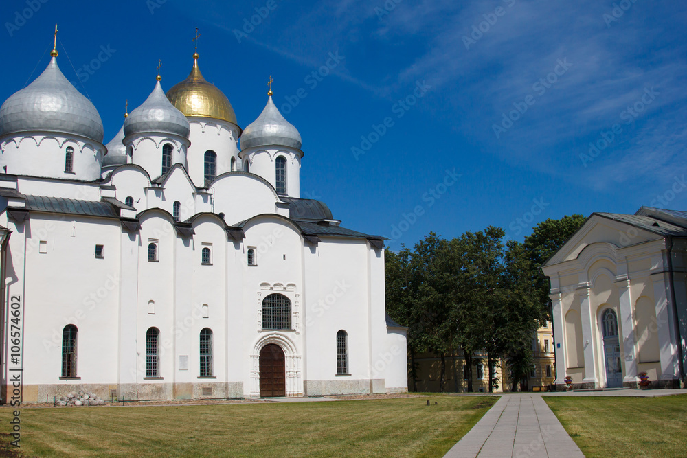 Cathedral of St. Sophia - the main Orthodox Church in Veliky Novgorod ...