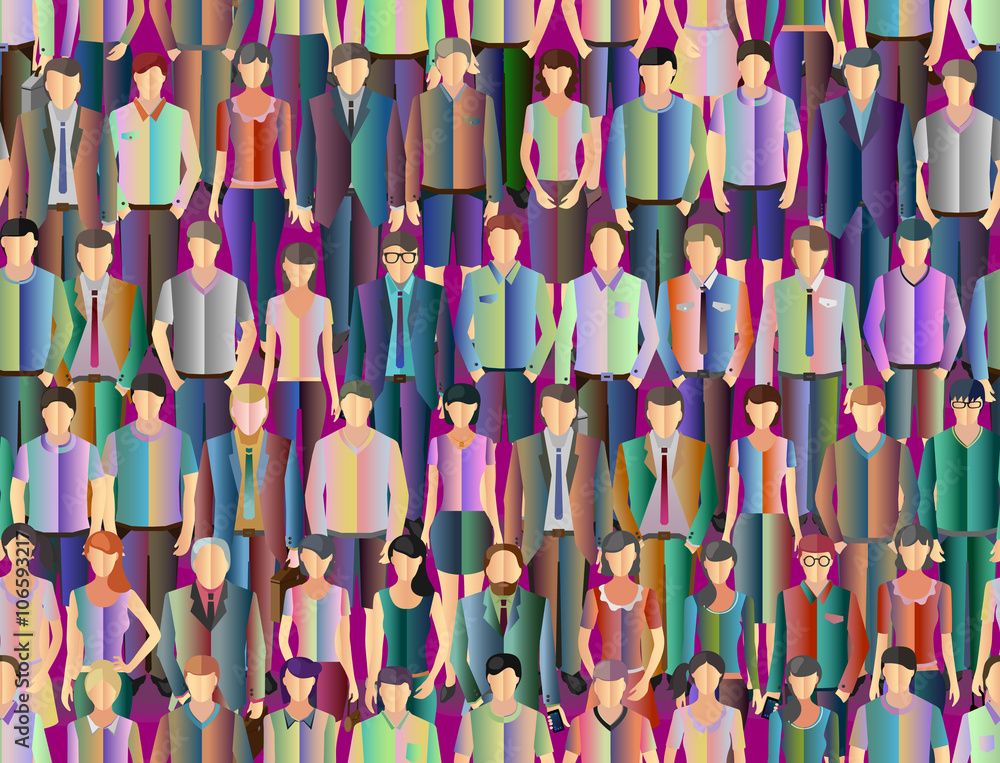 stylized people background Stock Vector | Adobe Stock