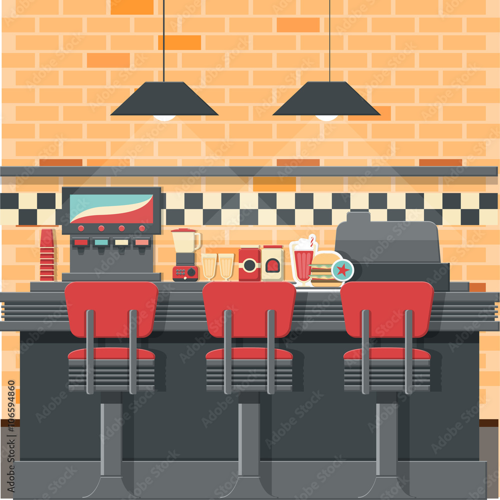 Vintage diner vector for your ideas Stock Vector | Adobe Stock