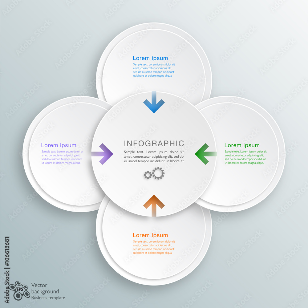 Infographics Vector Background 4-Step Process Stock Vector | Adobe Stock