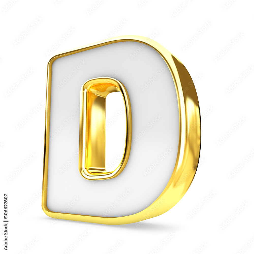 The Letter D In Gold