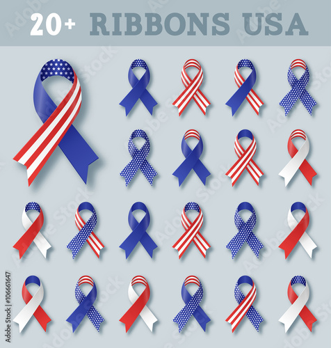 American Flag Ribbon Clipart For Free