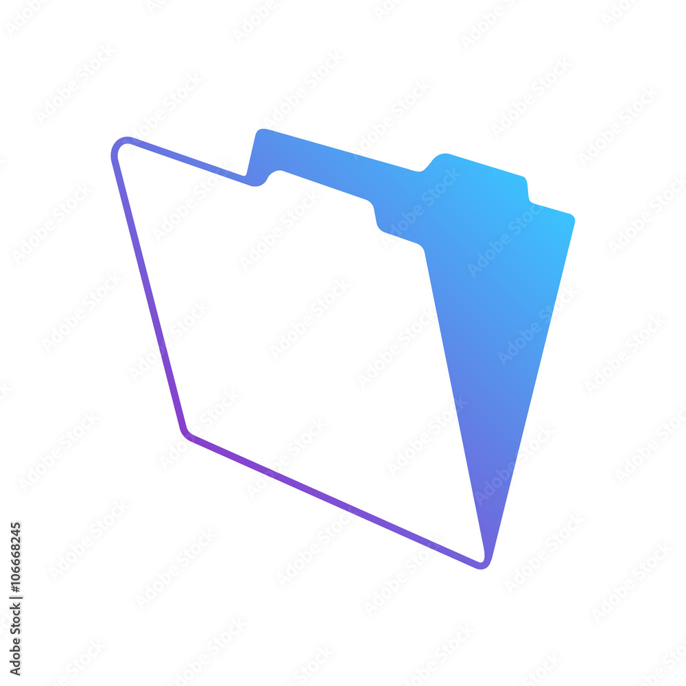 Vector Folder Icon Stock Vector | Adobe Stock