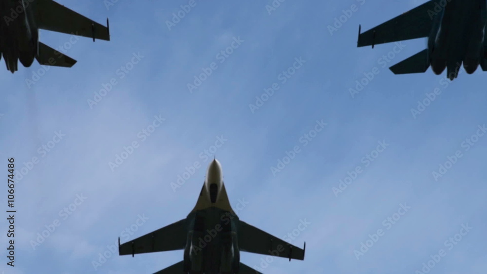 Figther planes flying over head Stock Video | Adobe Stock