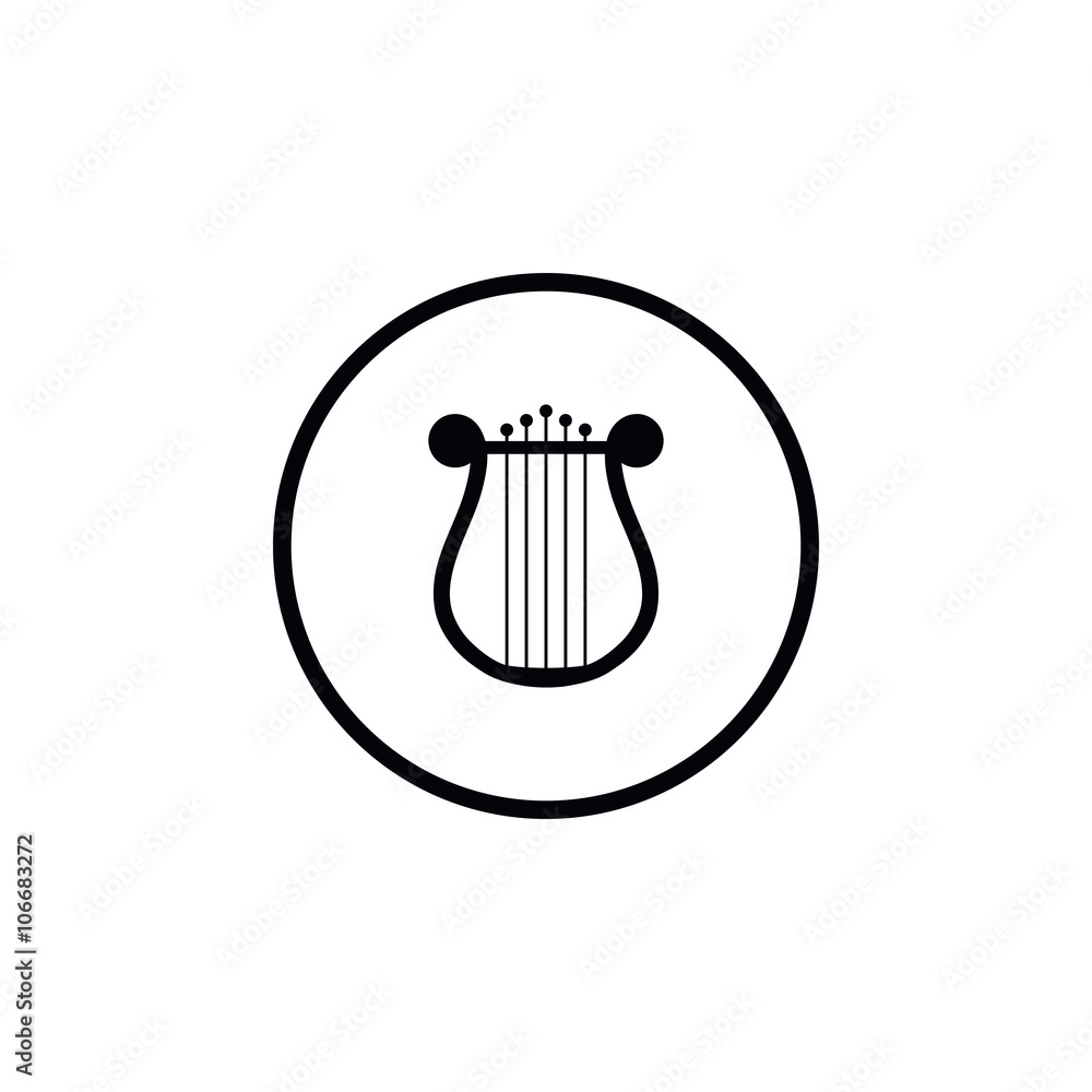 Icon lyre. Stock Vector | Adobe Stock