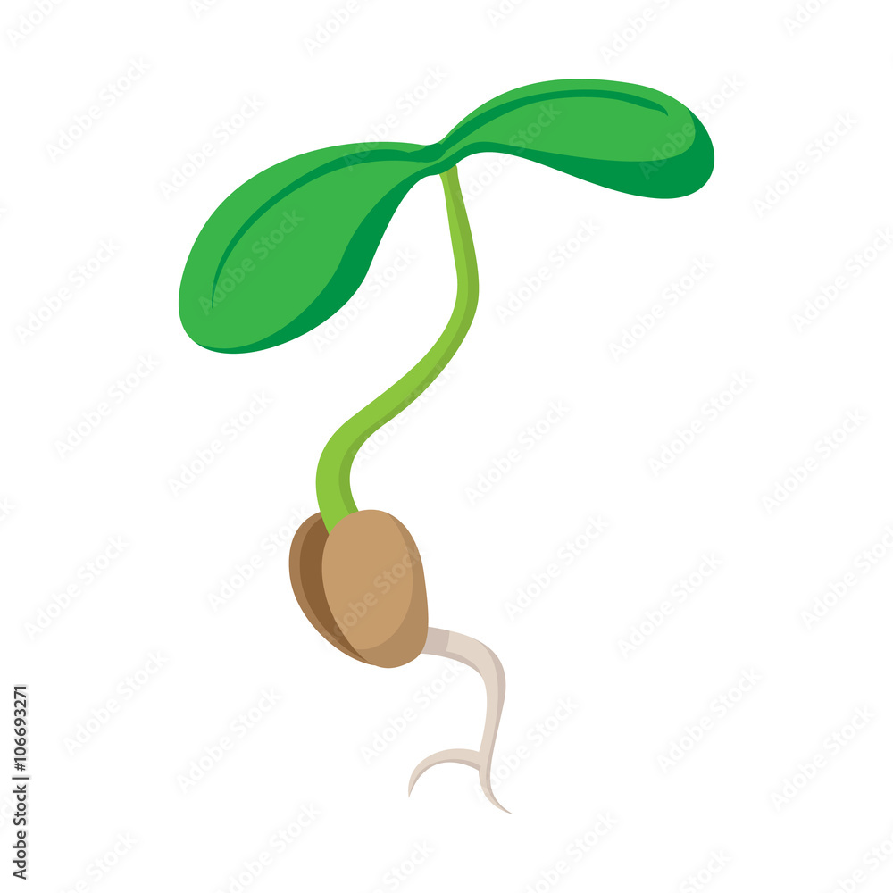 Sprout icon, cartoon style Stock Vector | Adobe Stock