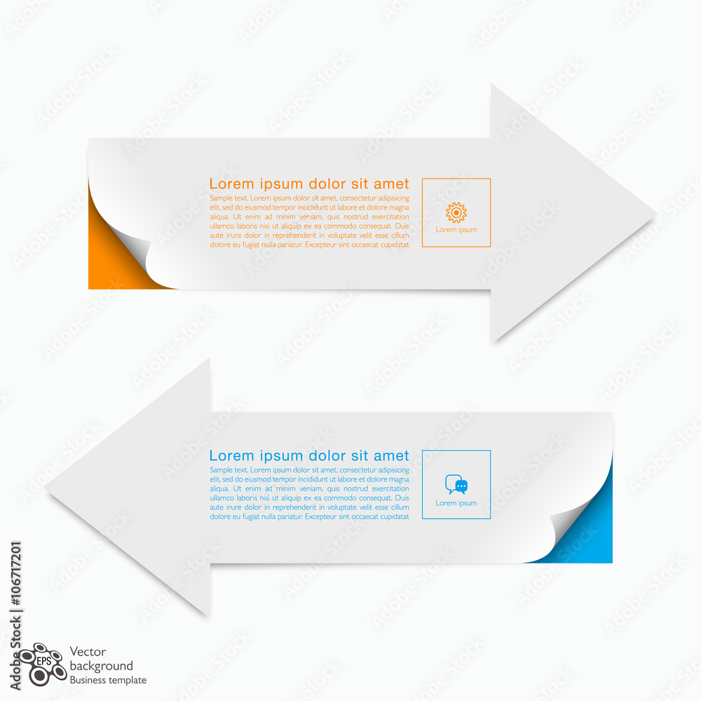 White Post-it Paper_Arrow-shaped #Vector Graphic Stock Vector | Adobe Stock