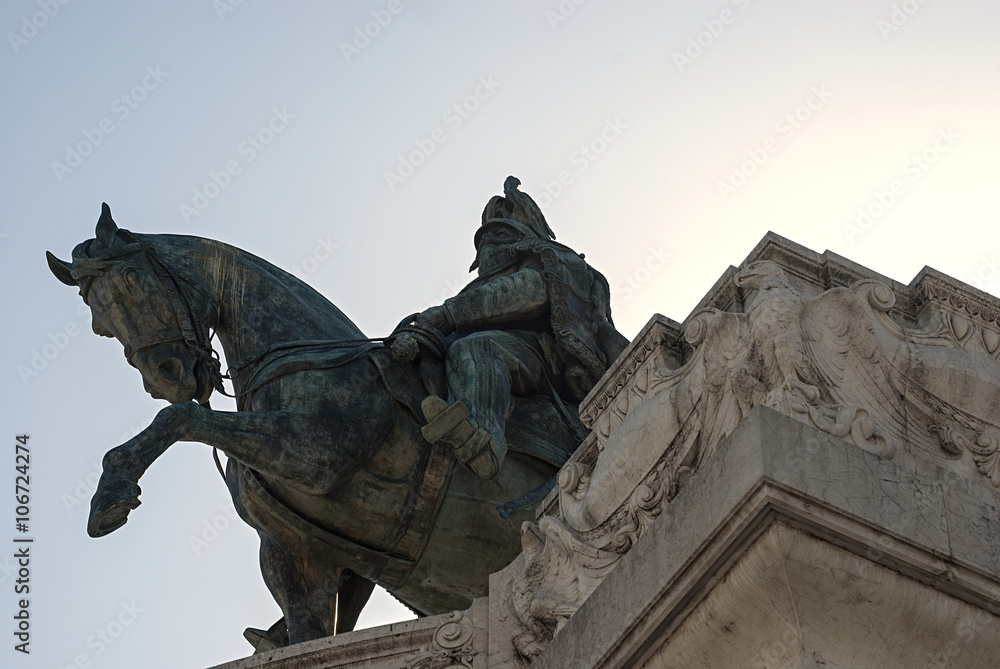 Estatua Victor Manuel II Stock Photo | Adobe Stock