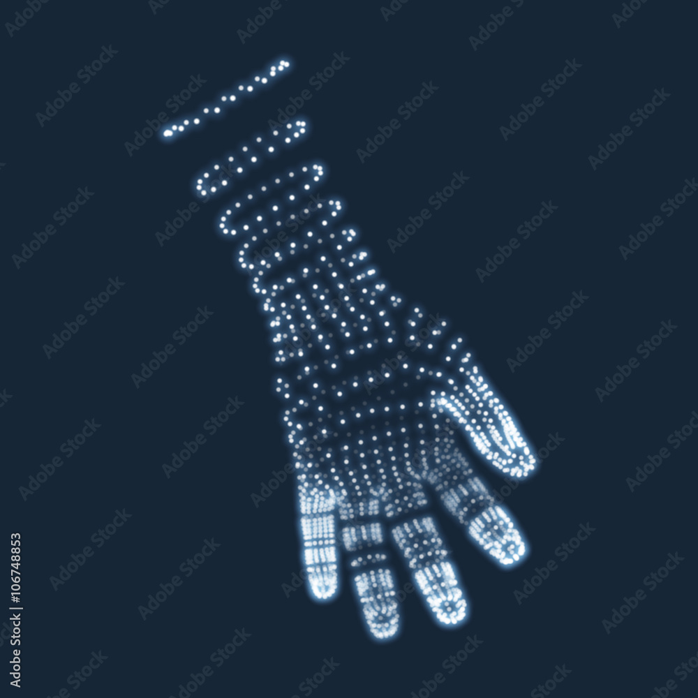 Human Arm. Human Hand Model. Hand Scanning. View of Human Hand. 3D ...