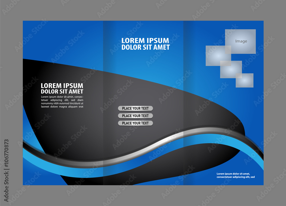 Business Theme Tri-fold Brochure Design and Catalog Vector Concept ...